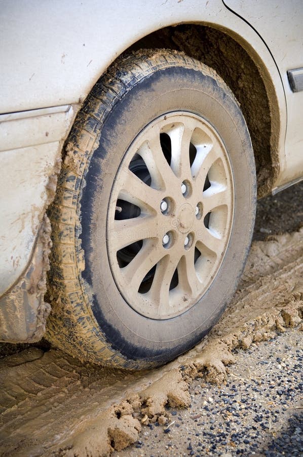 Muddy Wheel stock image. Image of slide, dirty, muddy - 18452585