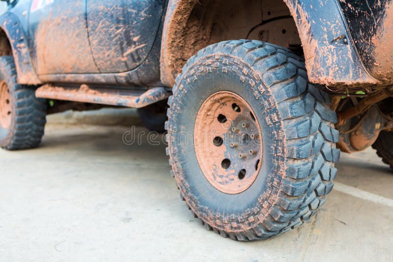 Muddy wheel stock photo. Image of stunt, rally, dirt - 43755836