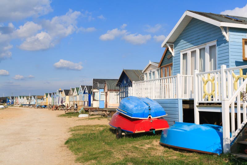 Mudeford Beach Huts stock image. Image of british, scenery - 33197309