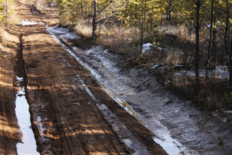 Mudflow stock photo. Image of puddles, massive, impassable - 179727998