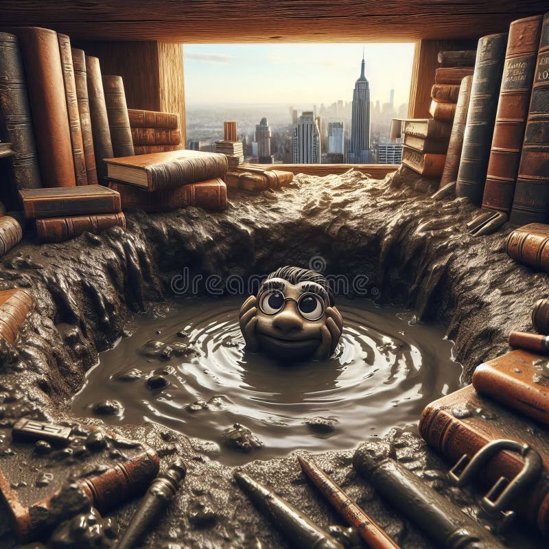 Mudhole a Hole or Pit Filled Wit Stock Image - Image of item ...