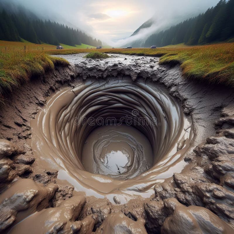 Mudhole a Hole or Pit Filled Wit Stock Image - Image of item, mudhole ...