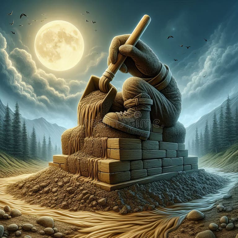 Mudsill a Foundation or Base for a Building Made of Mud or Stoe Stock ...