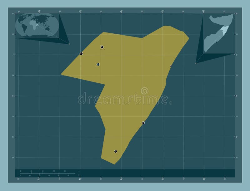Mudug, Somalia. Solid. Major Cities Stock Illustration - Illustration ...