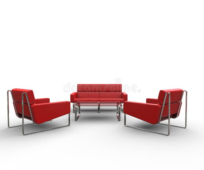 Muebles modernos rojos stock de ilustración. Ilustración de coloreado ...