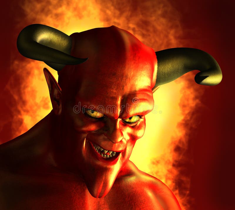 Diablo Enojado - Con El Camino De Recortes Stock de ilustración ...