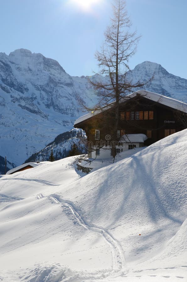Muerren, Switzerland stock image. Image of snowbound - 29072397