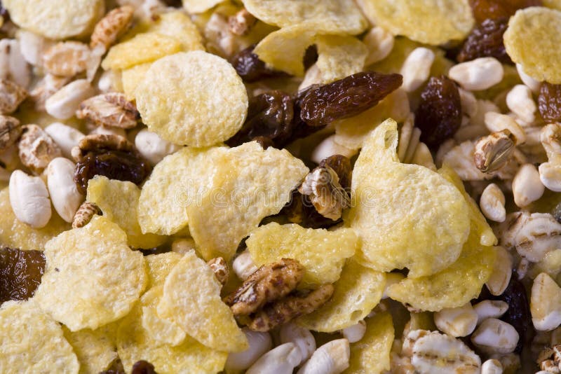 Muesli background stock image. Image of grains, brown - 13774693