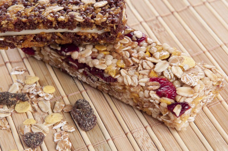 Muesli bars stock photo. Image of lifestyle, bamboo, shot - 22770036