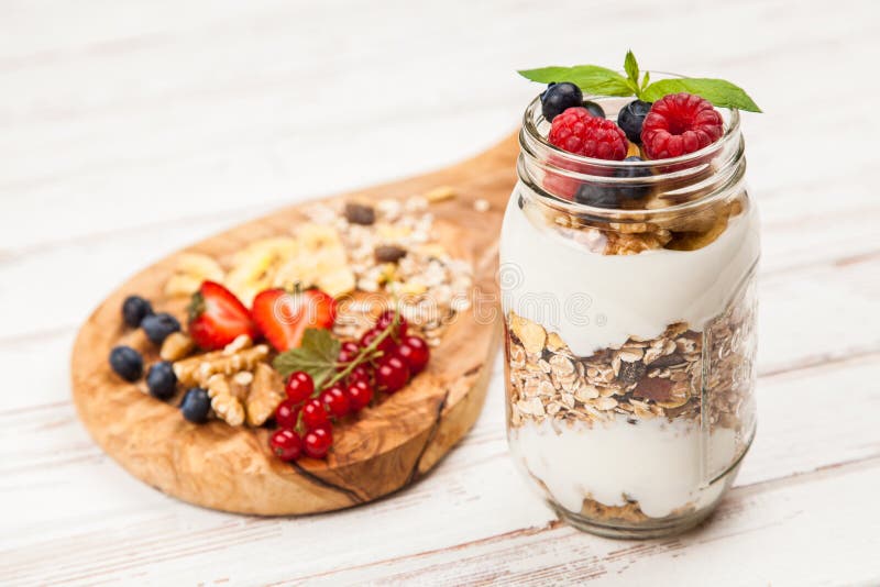 Muesli with Berries Dessert Stock Image - Image of morning, healthy ...