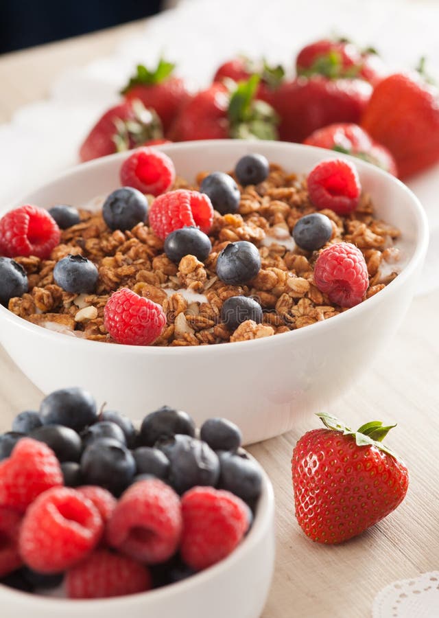 Muesli with berries stock image. Image of juicy, dieting - 33208237