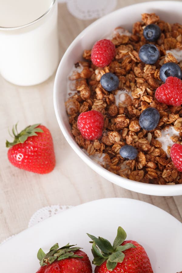 Muesli with berries stock photo. Image of ripe, grain - 40845456