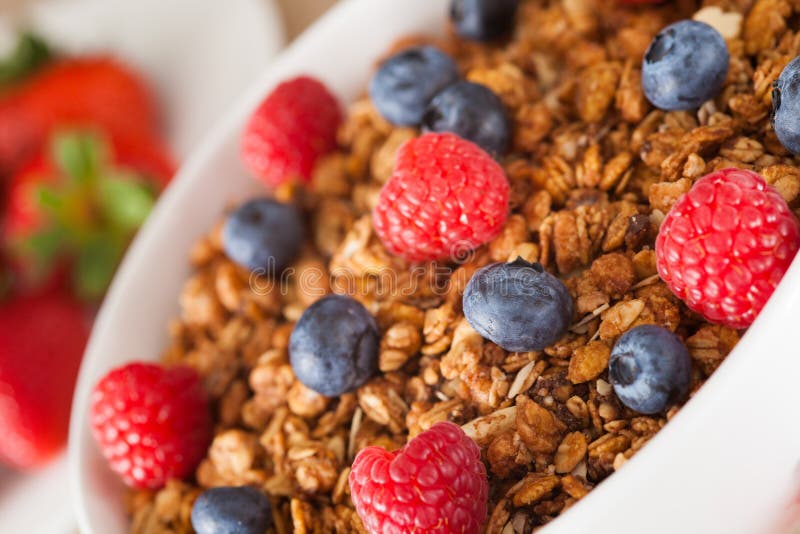 Muesli with berries stock photo. Image of grain, organic - 32466838