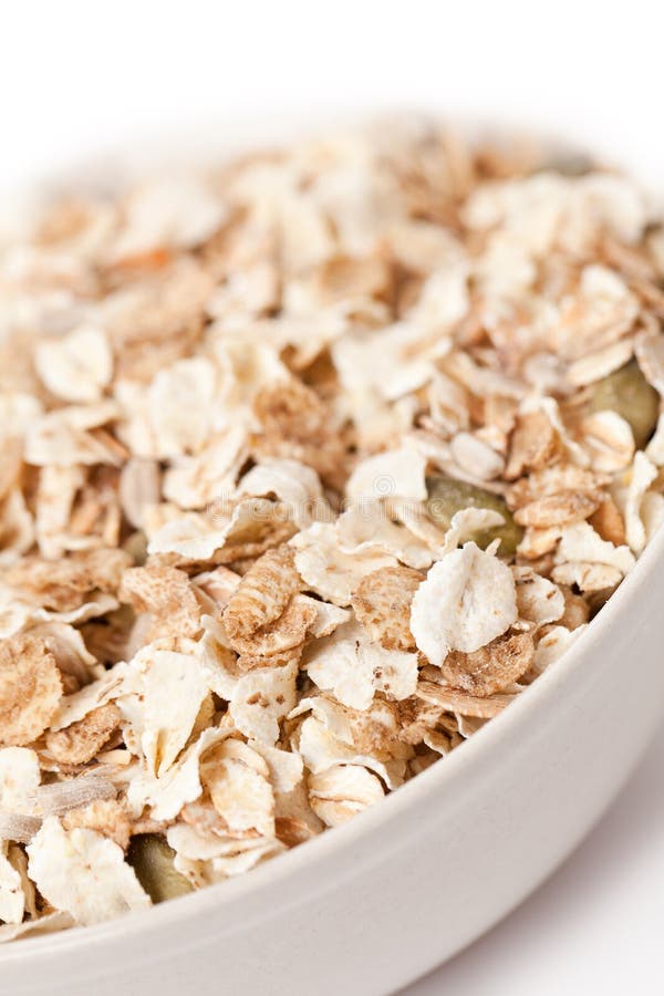 Muesli in bowl stock image. Image of cereal, dieting - 14379587