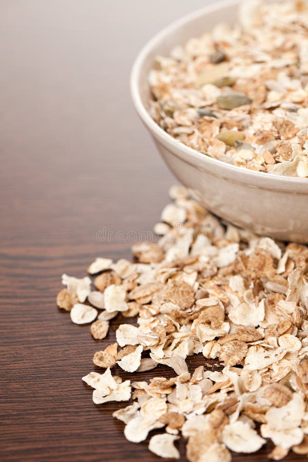 Muesli in bowl stock image. Image of oats, lifestyle - 14379747