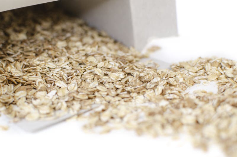 Muesli in a Box on a White Background Stock Image - Image of eating ...