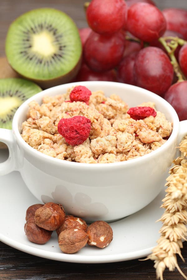 Muesli breakfast stock image. Image of eating, product - 24173793