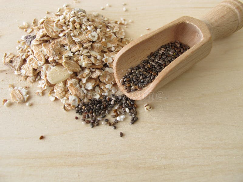 Muesli with chia seeds stock photo. Image of muesli, oats - 30350708