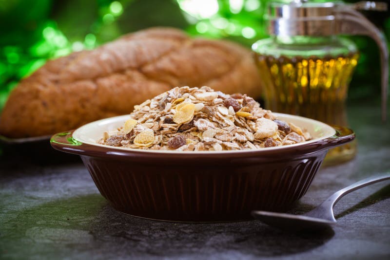 Muesli stock image. Image of food, musli, vegetarian - 58652065