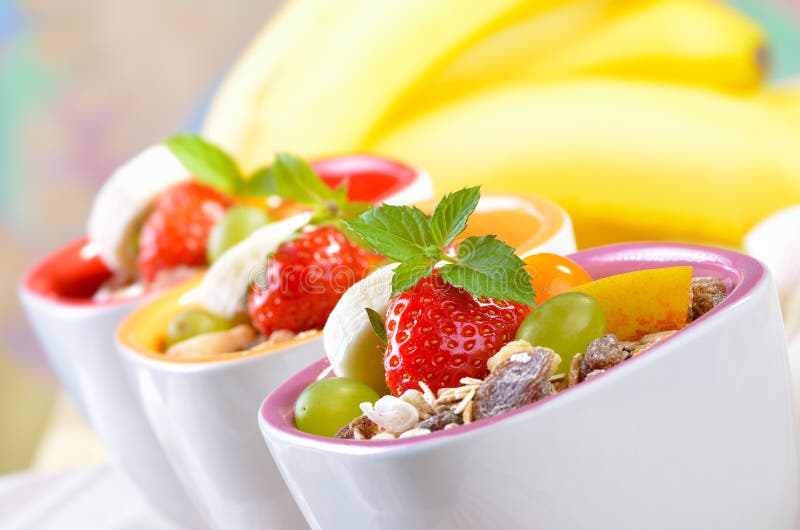 Muesli with fresh fruit stock image. Image of cereal - 21206527