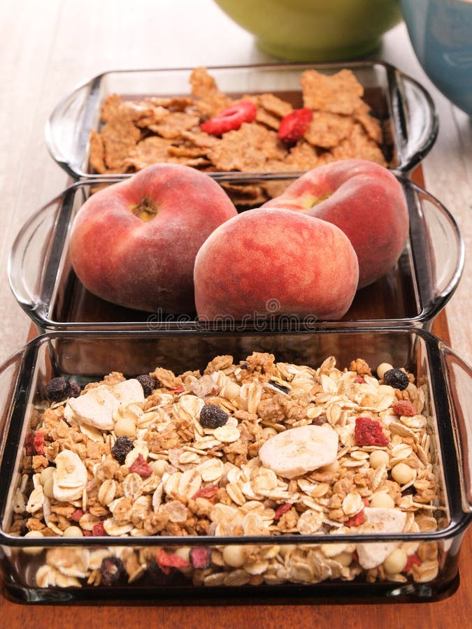 Muesli and fruits stock image. Image of home, fiber, breakfast - 55713803