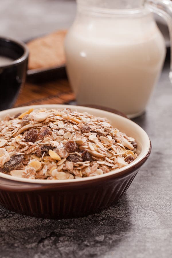 Muesli stock photo. Image of cereal, ingredient, grain - 58658574