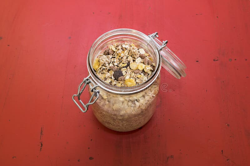 Muesli stock photo. Image of topview, kitchen, cereals - 85418496