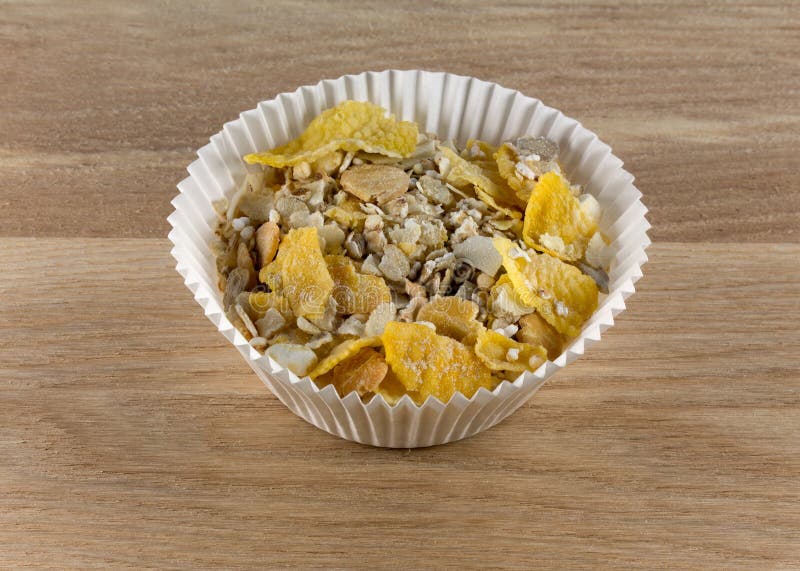 Muesli in the Paper Muffin Cup Stock Photo - Image of white, group ...