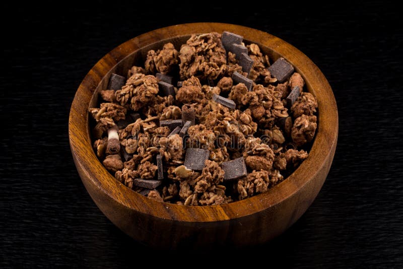 Muesli with Pieces of Chocolate Stock Photo - Image of bowl, catering ...