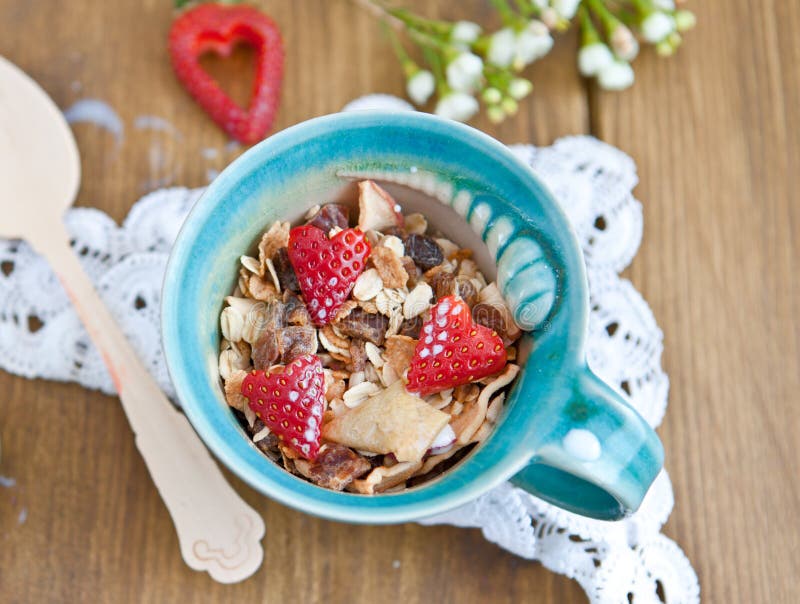 Muesli for strawberries stock image. Image of shaped - 29644417