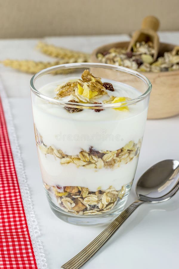 A Muesli and Yoghurt Breakfast Stock Photo - Image of natural, dietary ...