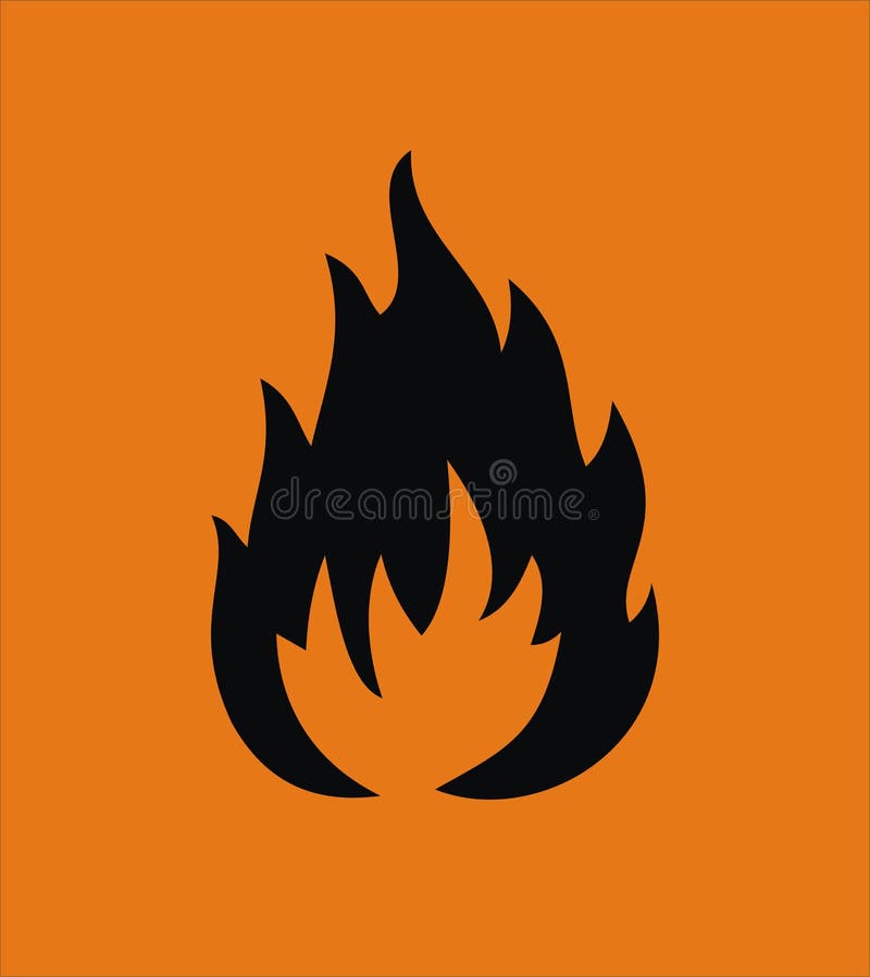 Icono Plano Del Símbolo Inflamable, Logístico Ilustración del Vector ...