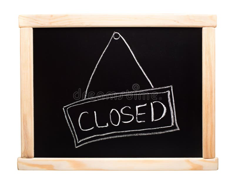 Muestra Cerrada Hecha En Una Pizarra Foto de archivo - Imagen de ...
