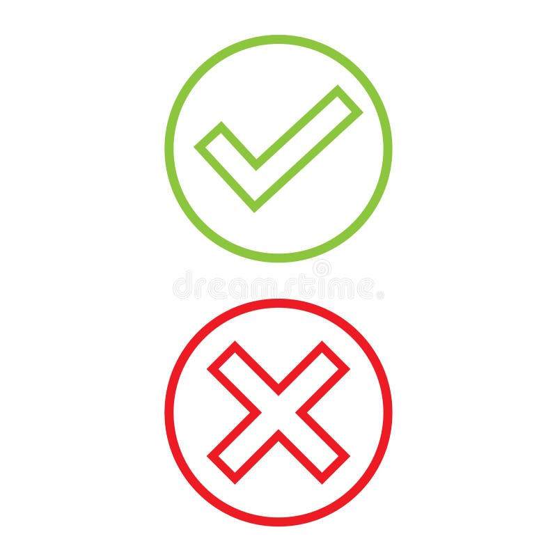 Icono Correcto E Incorrecto Ilustración del Vector - Ilustración de ...