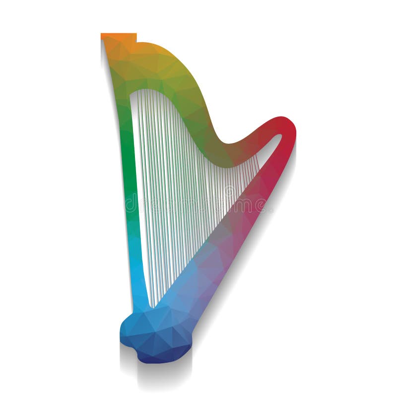 Muestra De La Arpa Del Instrumento Musical Vector Icono Colorido Con ... Muestra De La Arpa Del Instrumento Musical Vector Icono Colorido Con ...