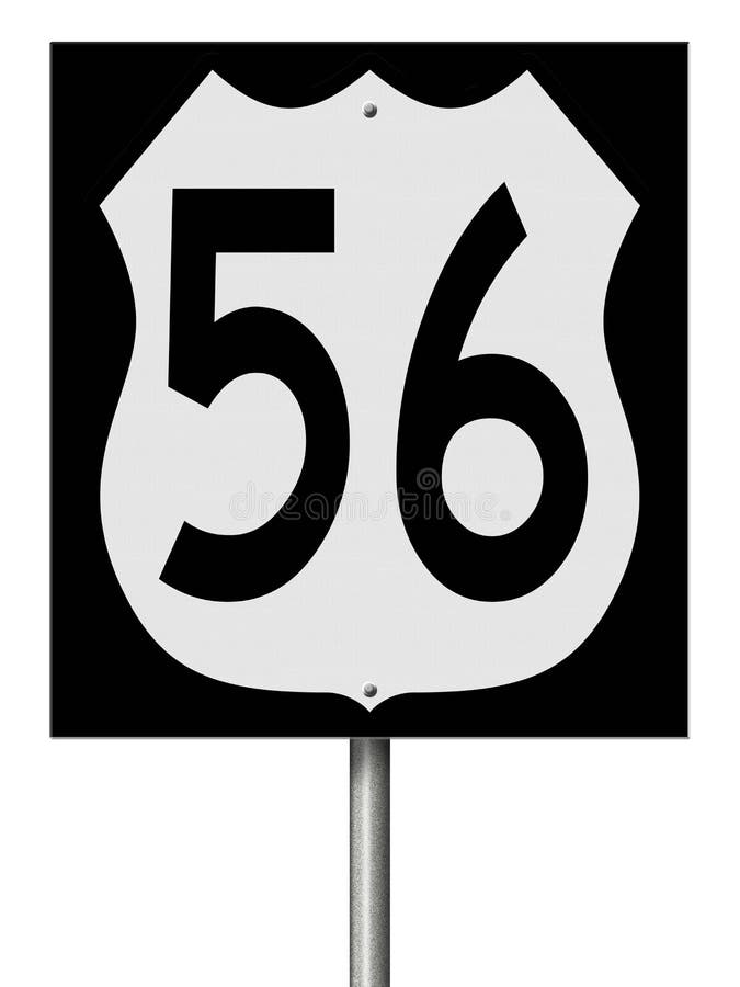 Muestra De La Carretera Para La Ruta 56 Stock de ilustración ...