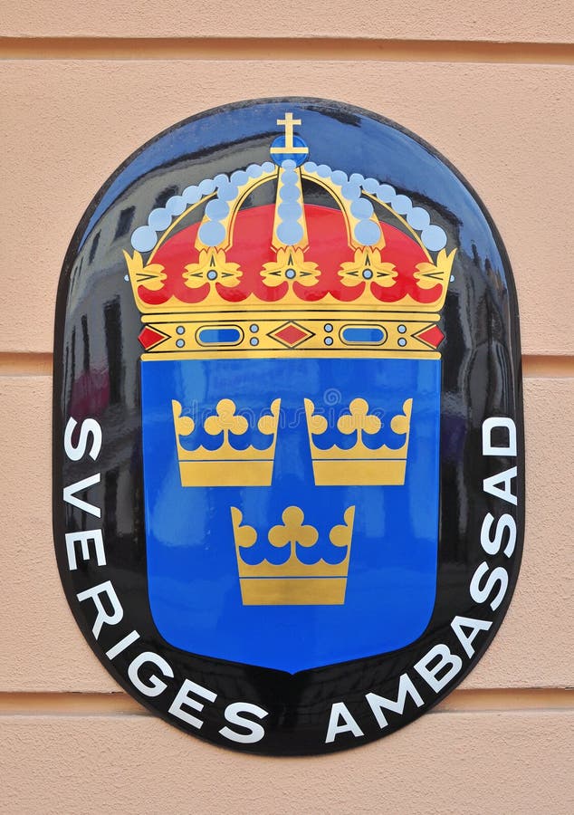 Escudo De Armas De La Embajada De Nethernalds Foto de archivo editorial ...