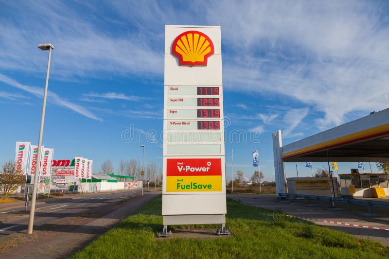 Muestra De La Gasolinera De Shell Foto de archivo editorial - Imagen de ...