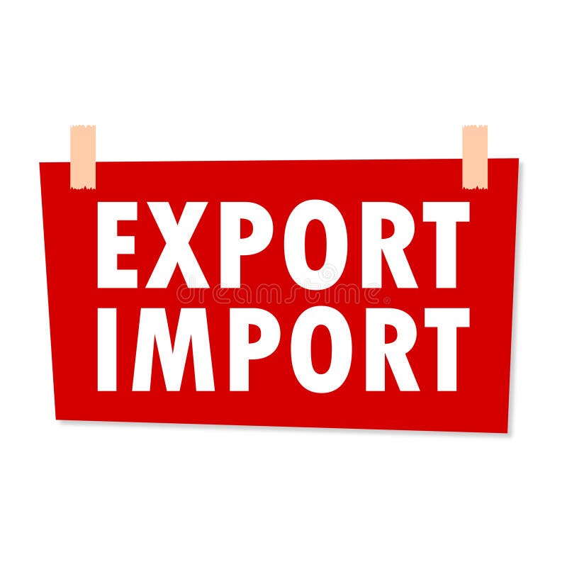Muestra De La Importación De La Exportación - Ejemplo Ilustración del ...