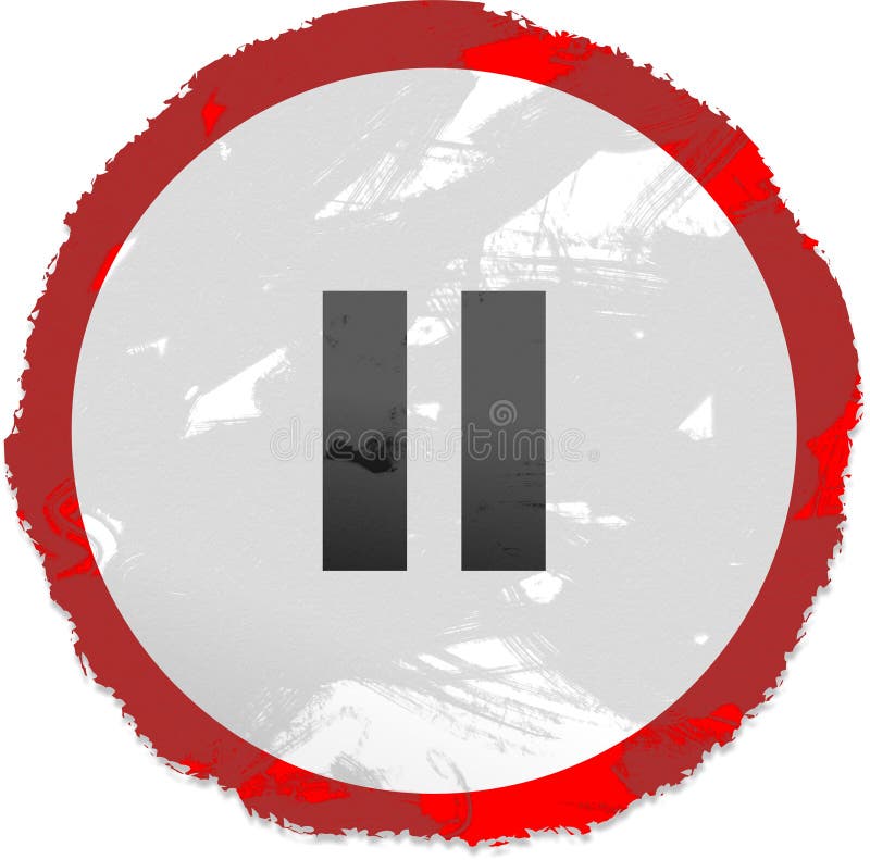 Conjunto De Colores De La Insignia De Signo De Pausa. Simple Glifo ...