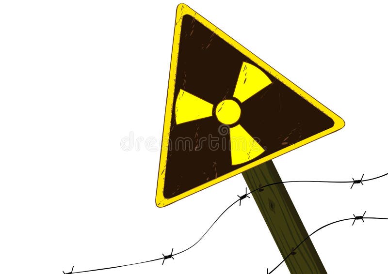 Cartel radiactivo stock de ilustración. Ilustración de radiactivo - 33533