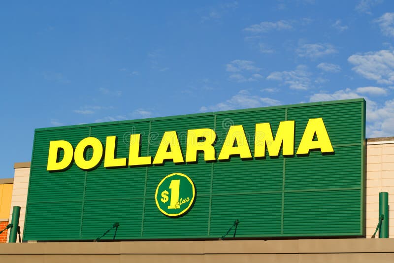 Letrero De La Tienda Dollarama Imagen editorial - Imagen de suburbano ...
