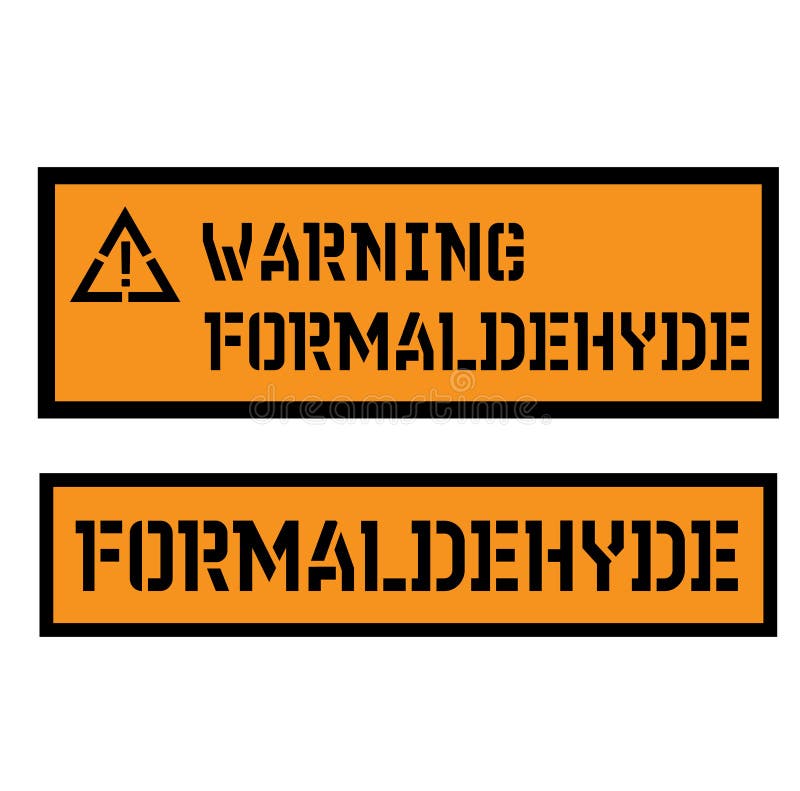Muestra De Cuidado Del Símbolo Del Formaldehído, Ejemplo Del Vector ...