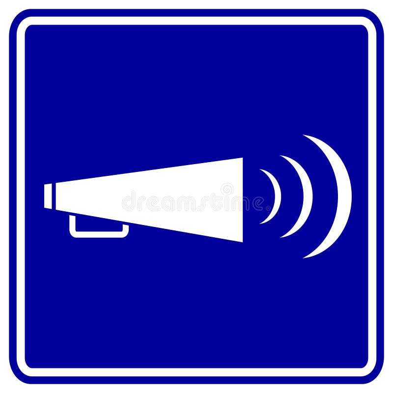 Símbolo Del Megáfono O Del Megáfono Ilustración del Vector ...