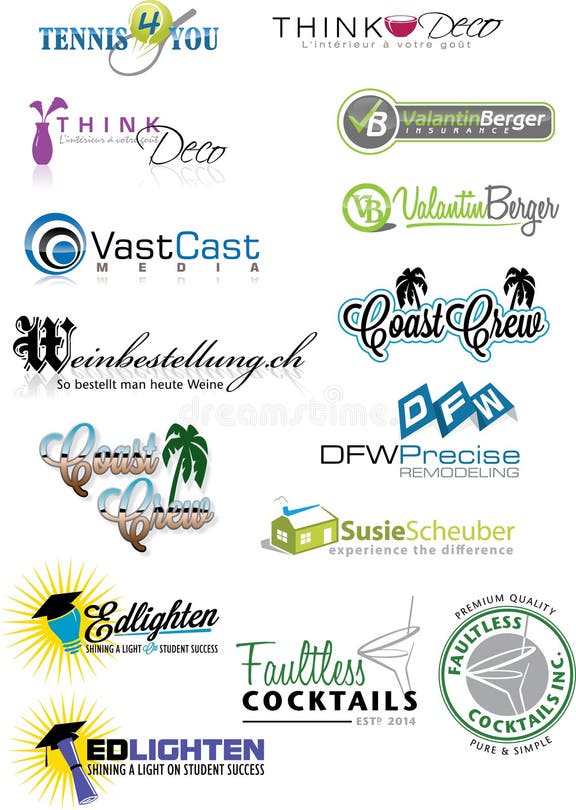 Muestra Logo Set 7 ilustración del vector. Ilustración de insignia ...