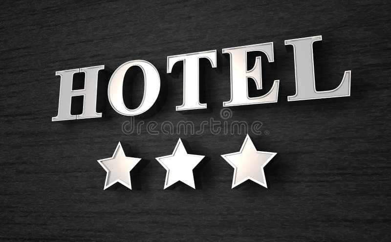 Muestra Del Hotel Con Tres Estrellas Imagen de archivo - Imagen de ...