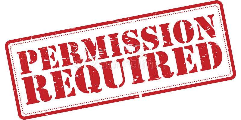 Sello De Goma Requerido Permiso Stock de ilustración - Ilustración de ...