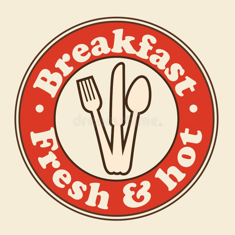 Muestra Del Desayuno Con La Letra De Papel En La Tabla De Madera Stock ...