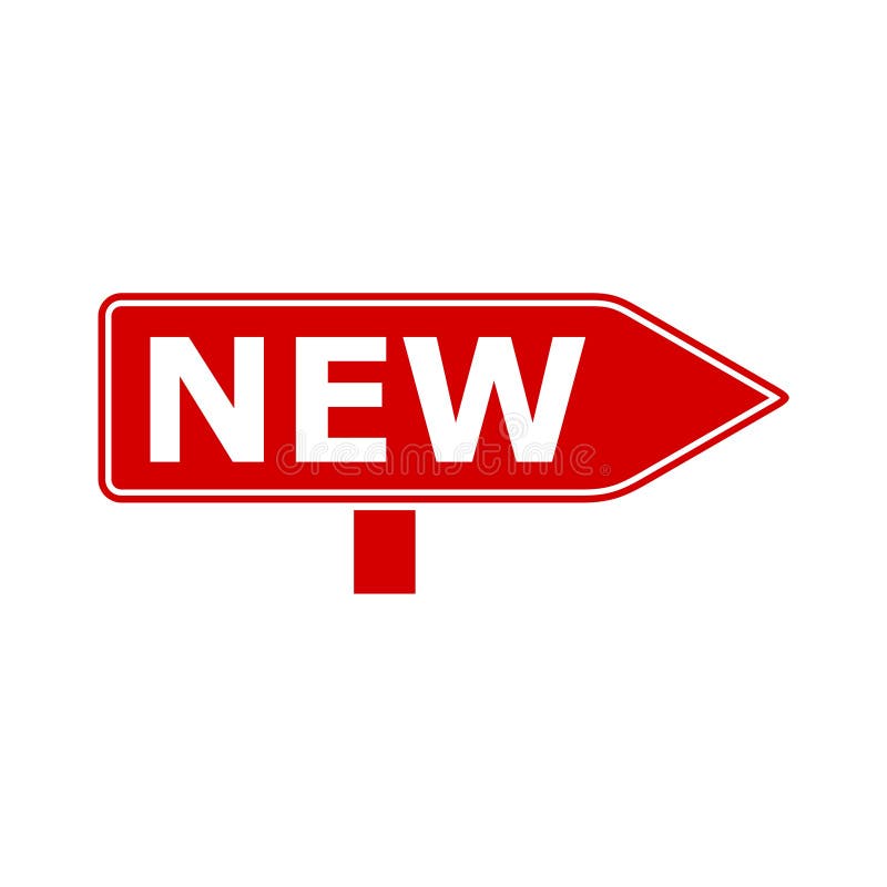 Muestra Roja Nueva, Nuevo Icono, Icono Simple Del Vector Stock de ...