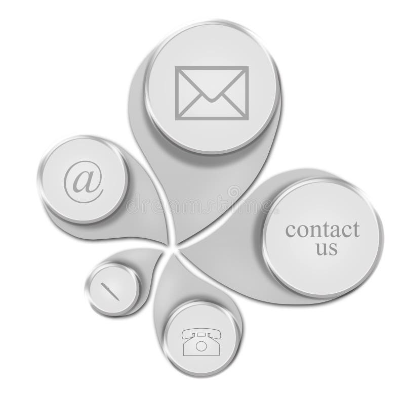 Signos De Contacto. Iconos De Ubicación Y Contacto. Símbolos Simples ...